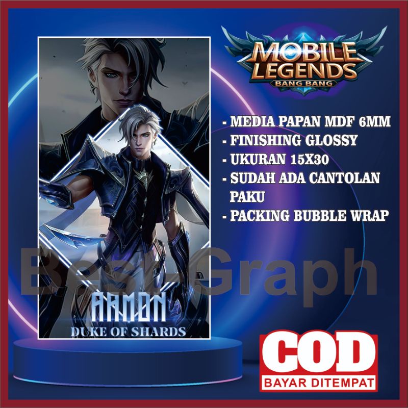 Jual POSTER MOBILE LEGEND AAMON WALL DECOR | Shopee Indonesia
