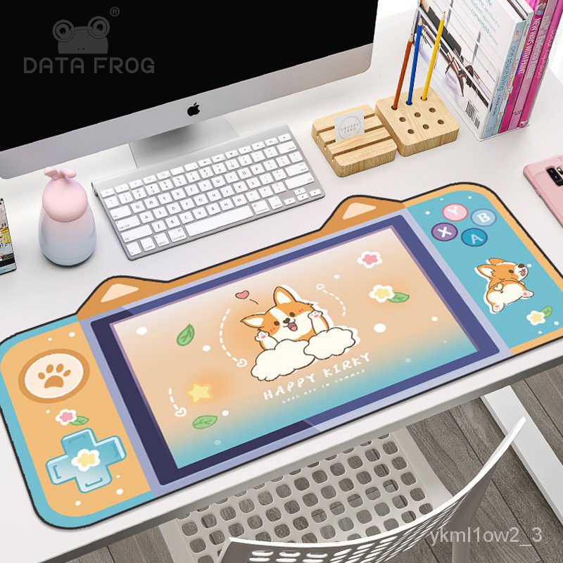 Jual DATA FROG Cute Cartoon Cat Ears Mouse Pad Big Computer Keyboard ...