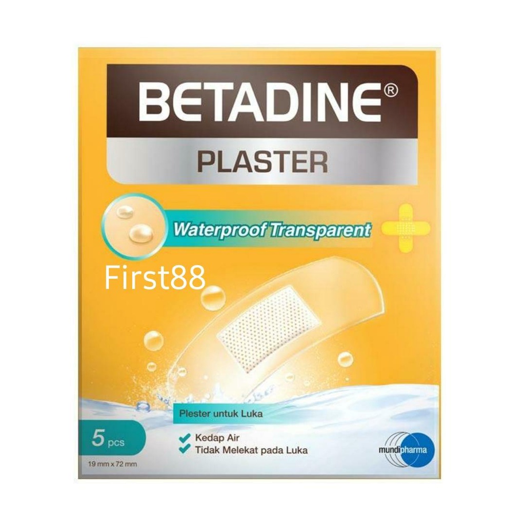 Jual Betadine Plaster Waterproof Transparent /Plester luka transparan 5 ...
