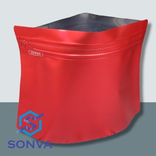 Jual KEMASAN TRAPESIUM MERAH GLOSSY 250 GR | KEMASAN STANDING POUCH ...