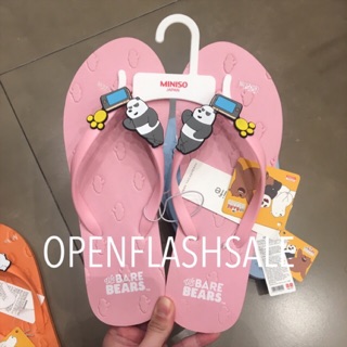 Jual MINISO Sendal jepit we bare bears ORI - Slippers sandal Indonesia ...
