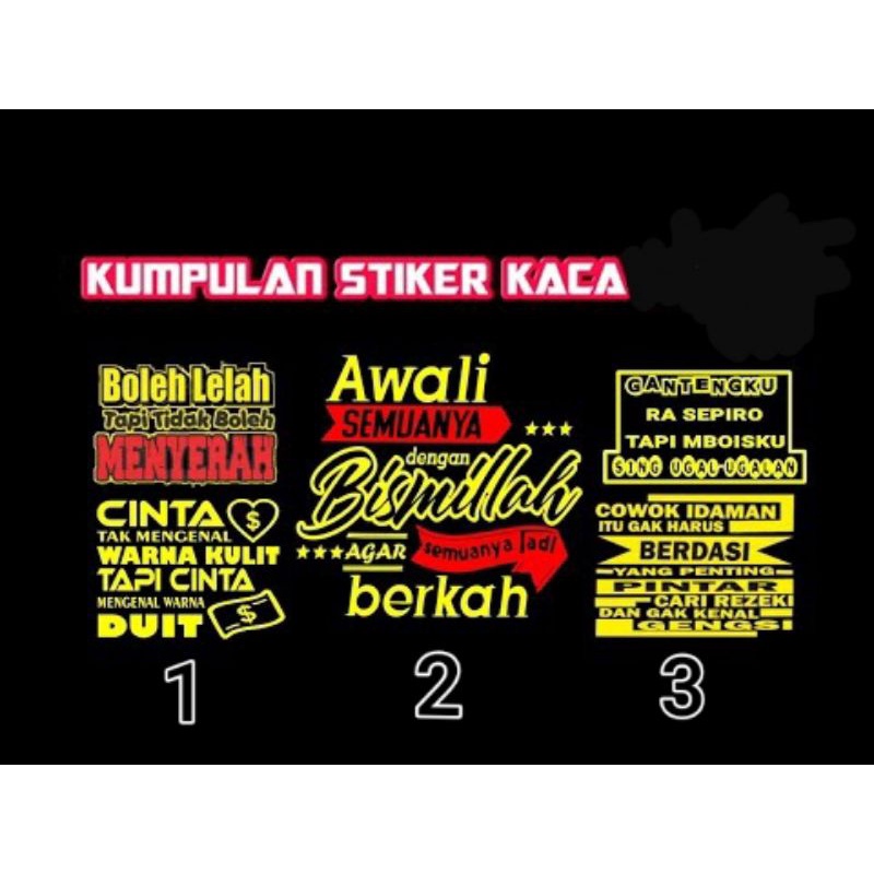 Jual stiker kaca kata-kata | Shopee Indonesia Jual stiker kaca kata-kata | Shopee Indonesia