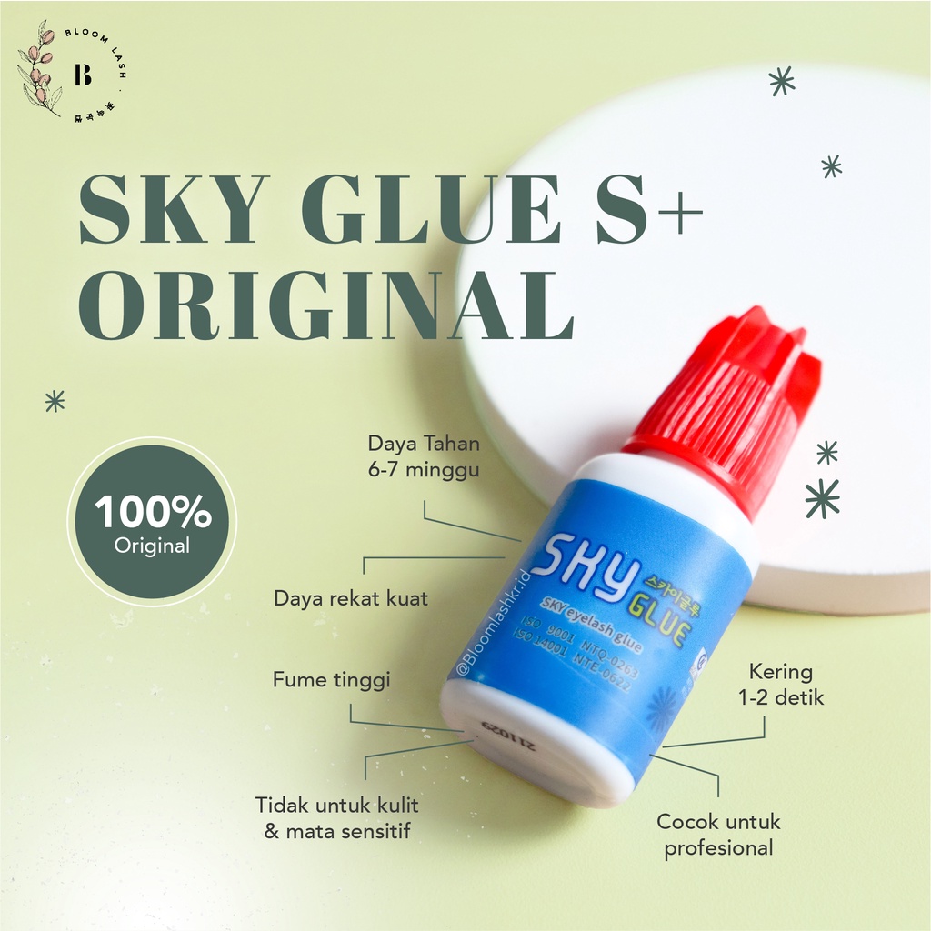 Jual SKY GLUE S+ ORIGINAL 5ml red cap/ tutup merah GLUE EYELASH ...