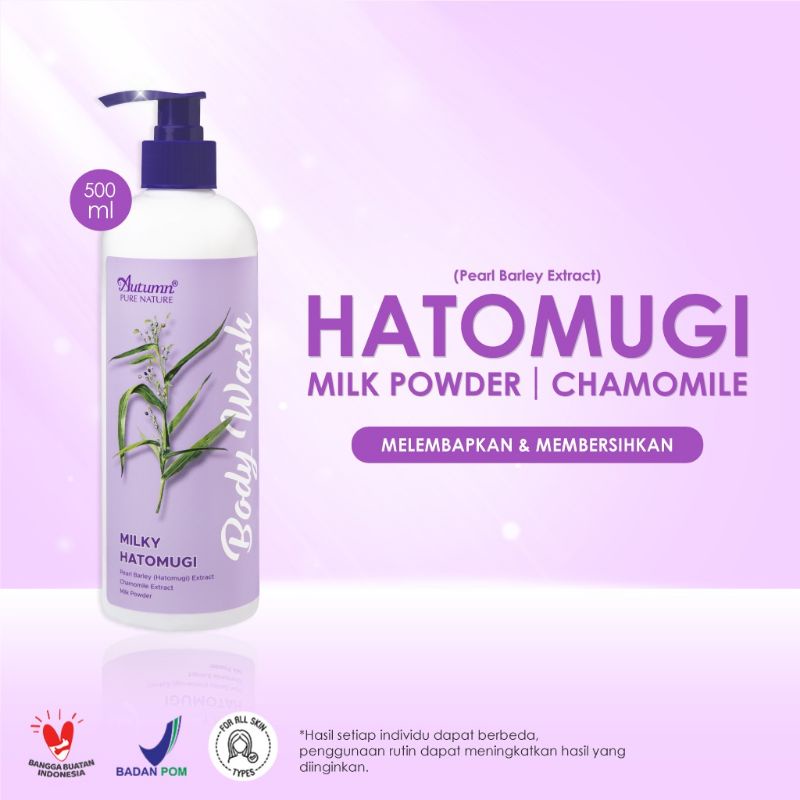 Jual AUTUMN MILKY HATOMUGI BODY WASH 500 ML | Shopee Indonesia