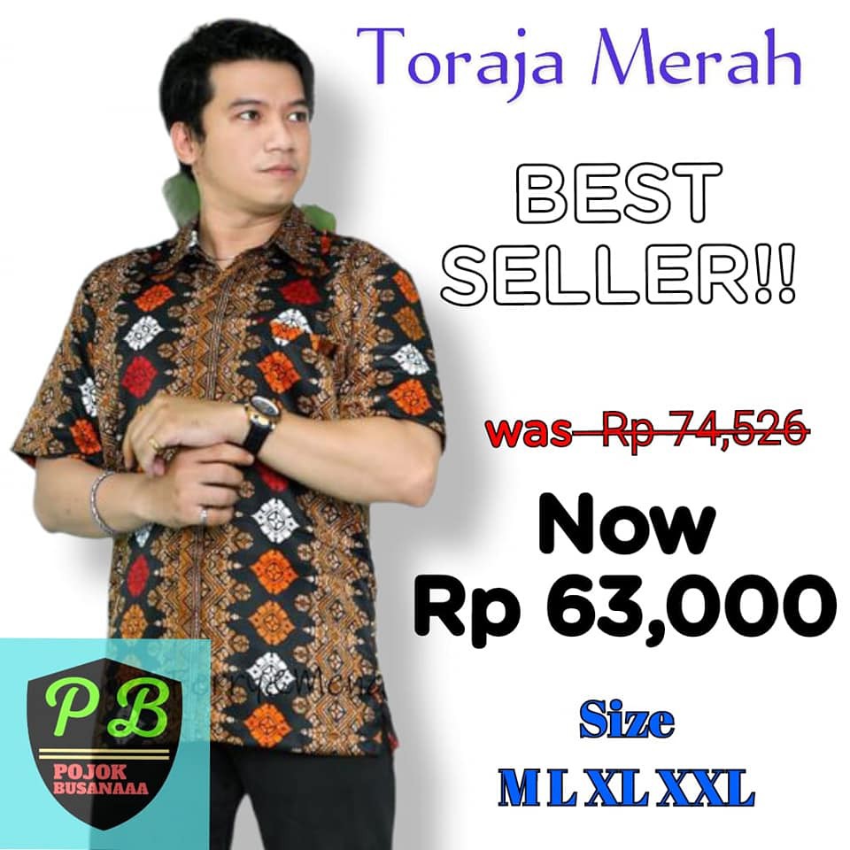 Jual POJOK BUSANAAA - KEMEJA BATIK PRIA LENGAN PENDEK {COD} 12 WARNA ...