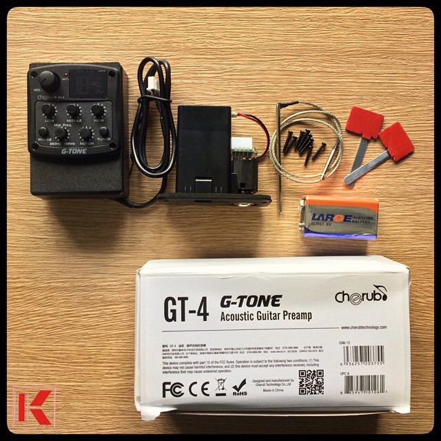 Jual Preamp Equalizer Cherub G-Tone GT4 Pickup Gitar Akustik Preamp ...