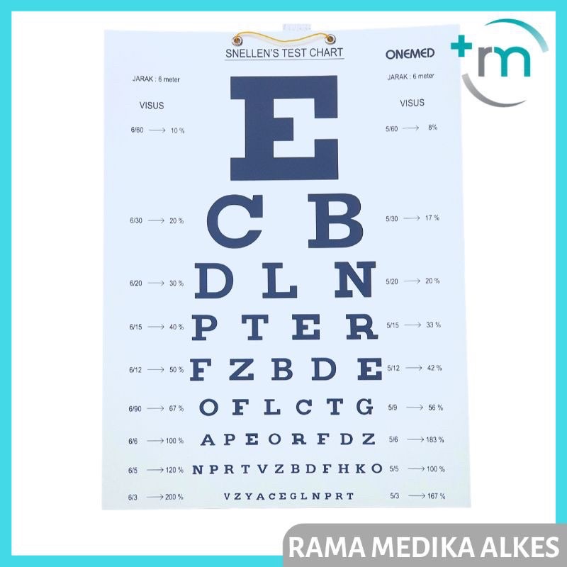 Jual Snellen test card OneMed | Shopee Indonesia