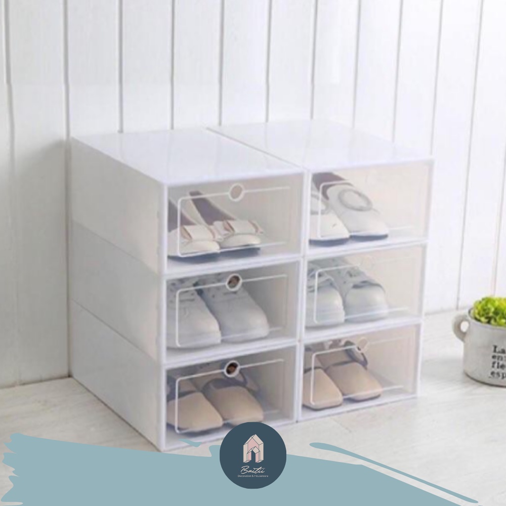 Jual Rak/Kotak Sepatu/BOX SEPATU MODEL Transparan Tebal Serbaguna Shoes ...