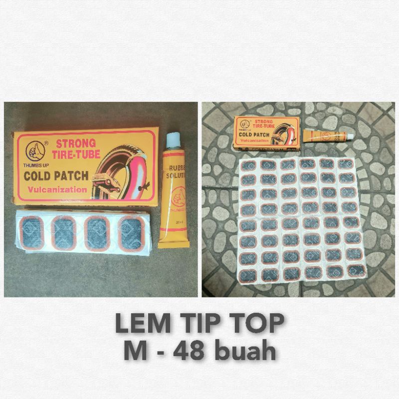 Jual LEM TIP TOP - TAMBALAN BAN - COLD PATCH VULCANIZATION THUMBS UP ...
