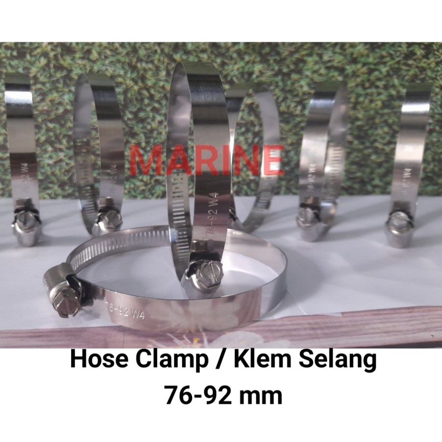 Jual KLEM SELANG / PENGIKAT BESI STAINLESS STEEL 304. 76-92mm | Shopee ...