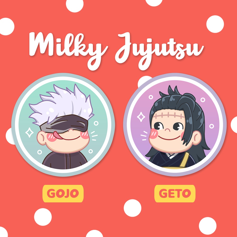 Jual Jujutsu Kaisen Milky Candy Pin - Gojo & Geto (Bakawears) | Shopee ...