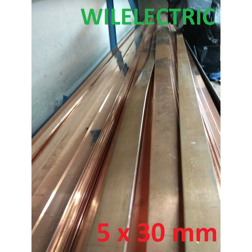 Jual Busbar / plat copper / rail copper 5 x 30 5x30 mm asli tembaga 4 m ...