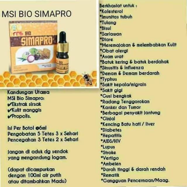 Jual BIO SIMAPRO MSI ORIGINAL isi 2 botol 6ml Ecer Indonesia|Shopee Indonesia