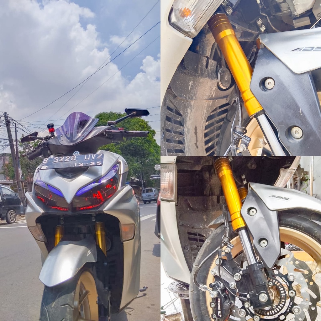 Jual Up side down AEROX 155 shock depan aerox merek NUI RACING ...