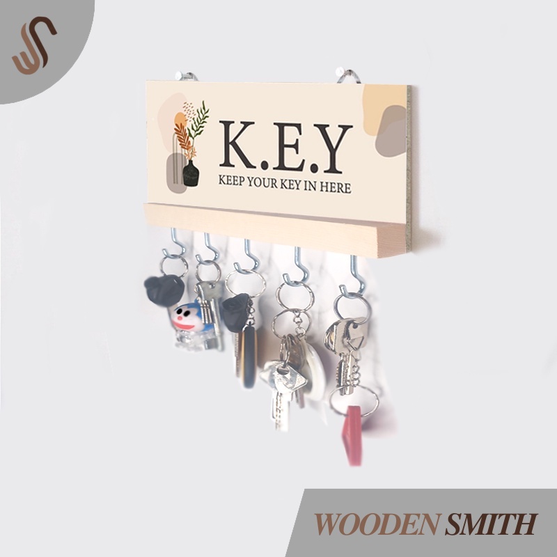 Jual Wooden Smith | Tempat Gantungan Kunci Keychain Organizer Dekorasi ...
