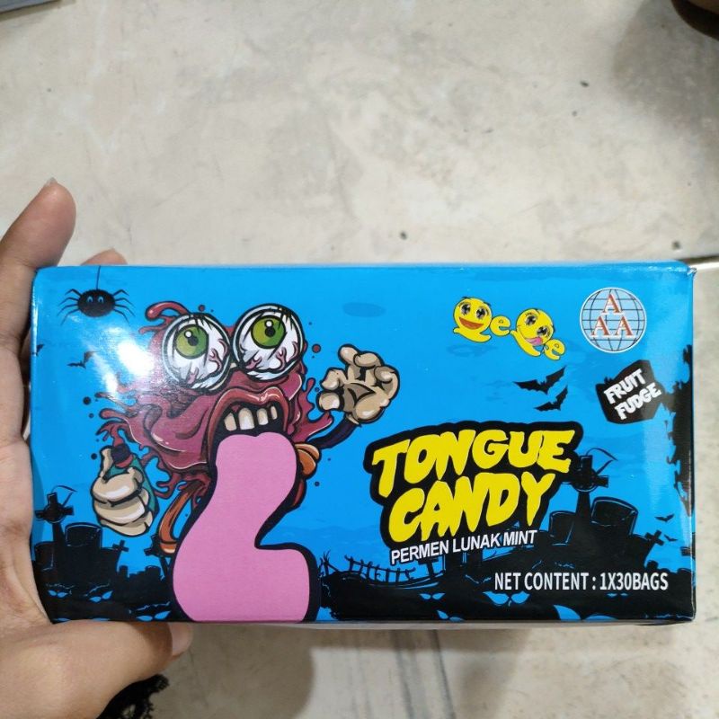 Jual 30 pcs permen lidah tongue candy drakula gigi box | Shopee Indonesia