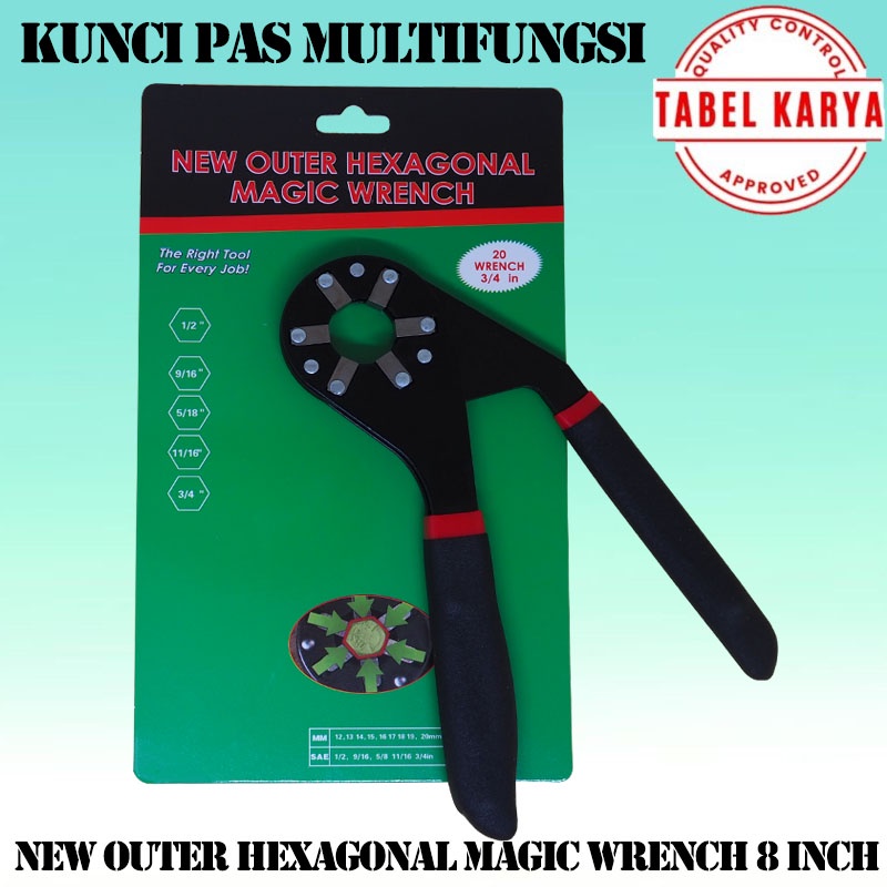Jual KUNCI PAS HEXAGONAL 8 INCH MULTI GUNA NEW OUTER HEXAGONAL MAGIC ...