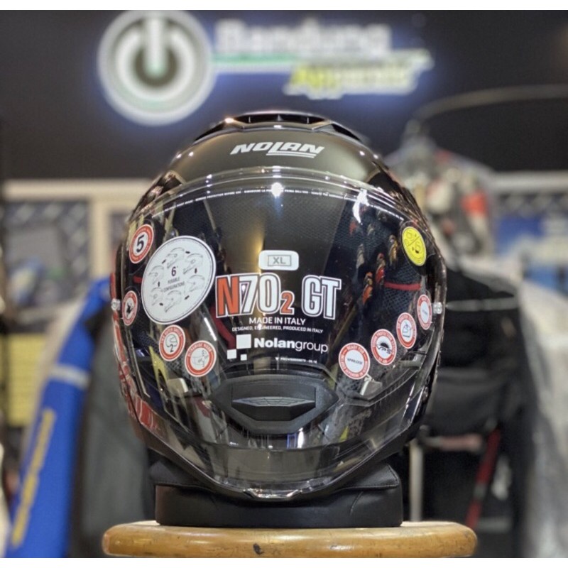 Jual Helm Full Face half face Nolan N702 GT black gloss nolan italy not ...