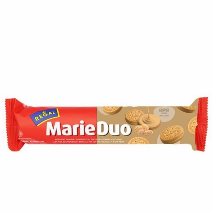 Jual Regal Biscuit Biskuit Marie Duo Kacang100gram 100 gram | Shopee ...