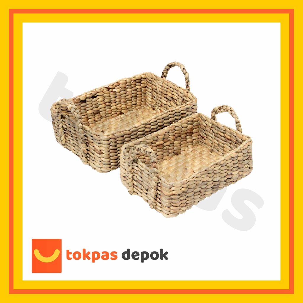 Jual Keranjang / Storage Box / Tempat Penyimpanan Anyaman Enceng Gondok ...