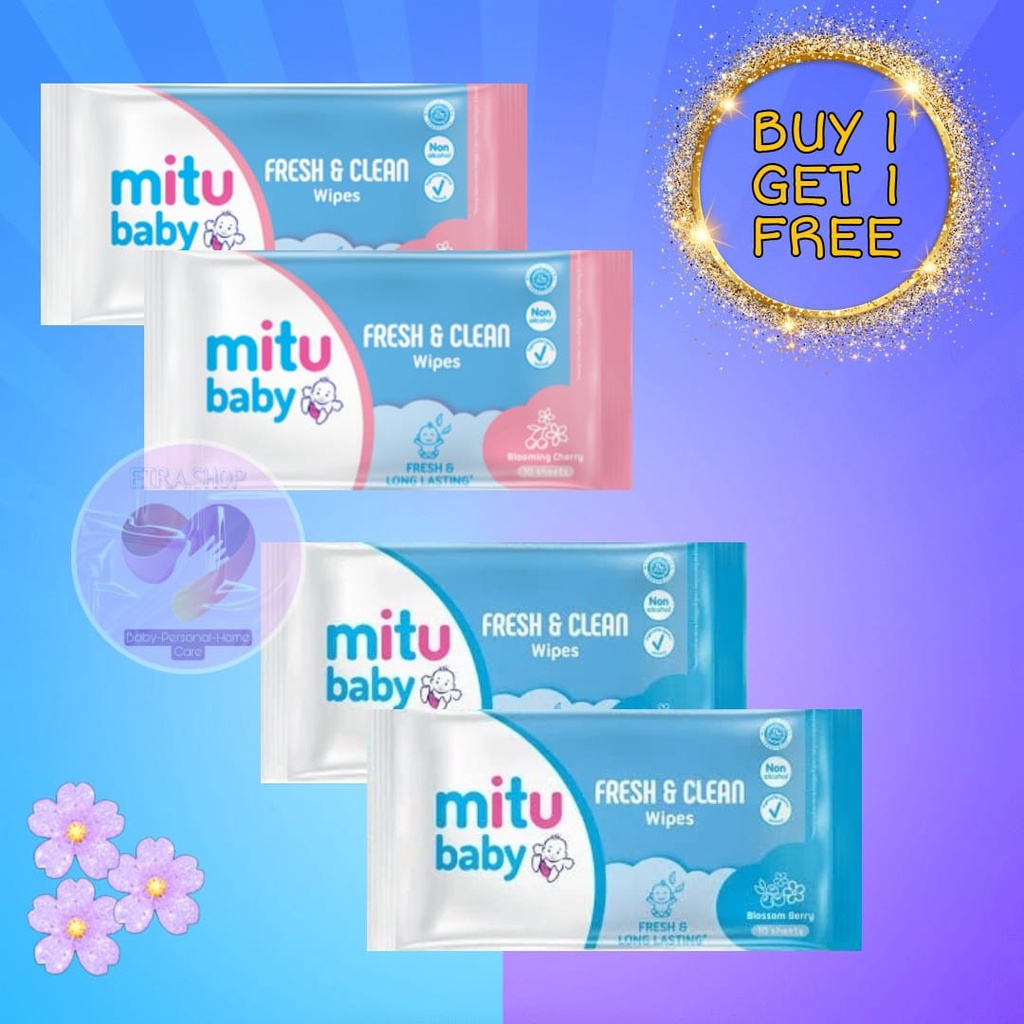 Jual PROMO!! MITU BABY WIPES TISU BASAH BELI 1 GRATIS 1 / MITU SHIKADA ...
