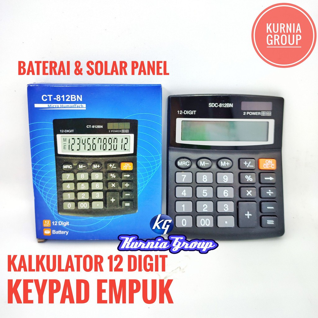 Jual KALKULATOR CT 812 BN ALAT MESIN HITUNG 12 DIGIT UKURAN SEDANG ...