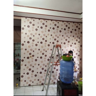 Jual wallpaper ruang tamu timbul wallpaper premium vinyl timbul 10m x ...
