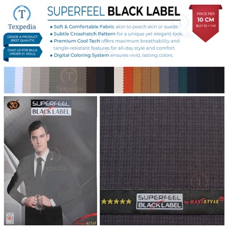 Jual SUPERFEEL BLACK LABEL (10 cm) Maxistyle - Kain Bahan Jas Semi Wol ...