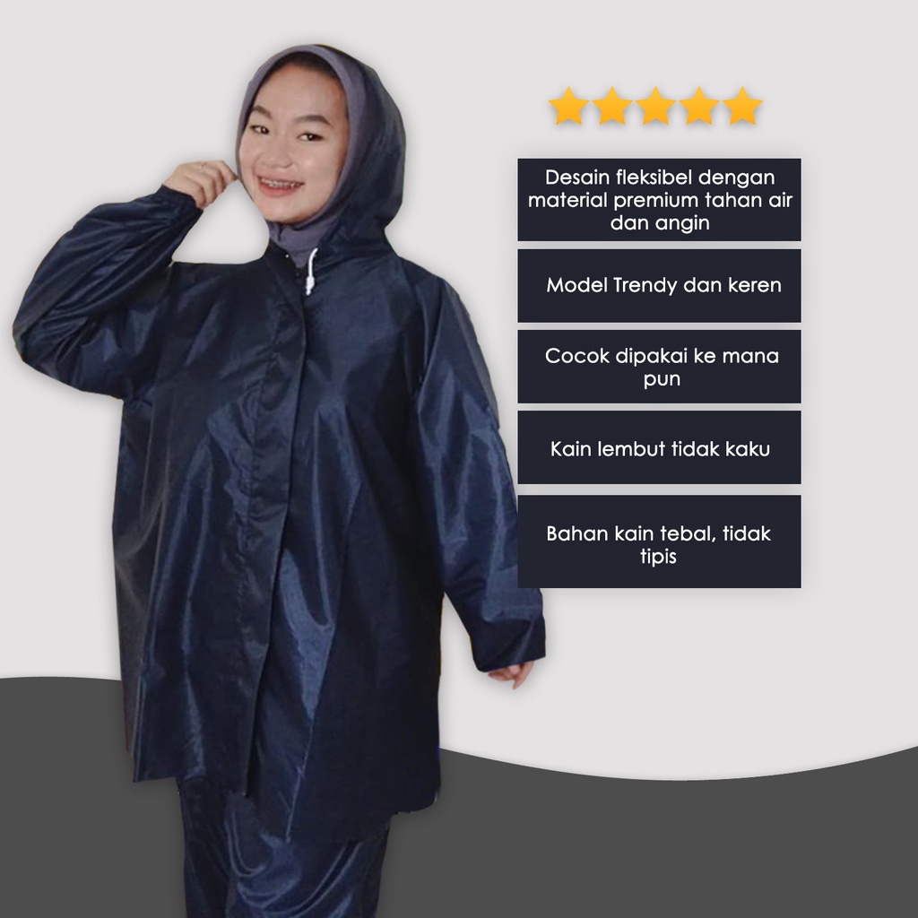Jual Jas Hujan Baju Celana Parasut D70 Pria Wanita Harga Murah Kualitas ...