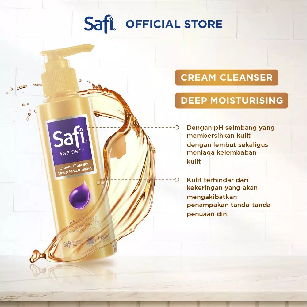 Jual SAFI AGE DEFY Cream Cleanser Deep Moisturising 150ml / SABUN WAJAH ...