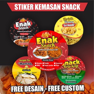 Jual STIKER KEMASAN SNACK | LABEL SNACK | LABEL MAKANAN | Shopee Indonesia