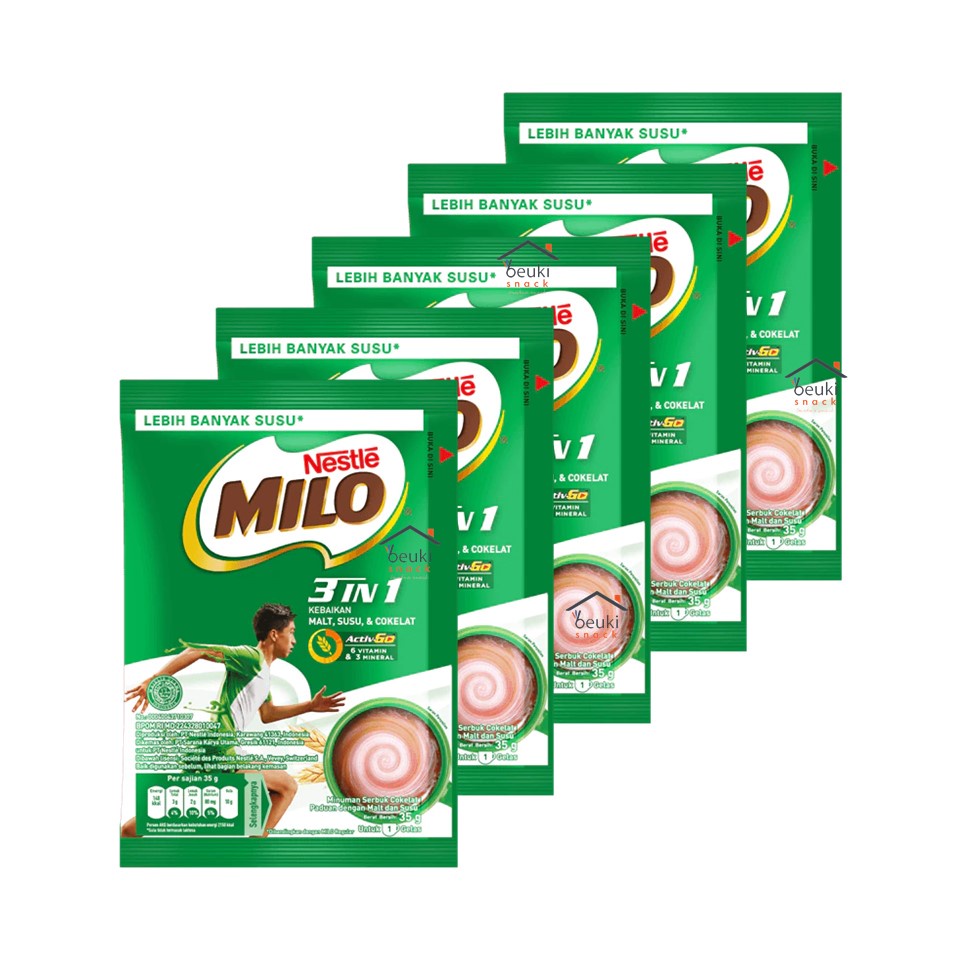 Jual 5PCS Nestle Milo 3in1 Minuman Serbuk Cokelat | Shopee Indonesia