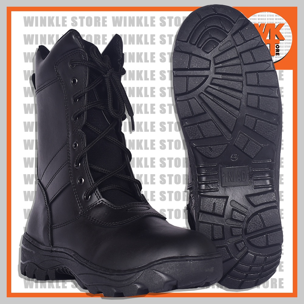 Jual Sepatu PDL Kulit Safety Doff Tinggi Dinas Lapangan TNI, POLRI, PMK ...