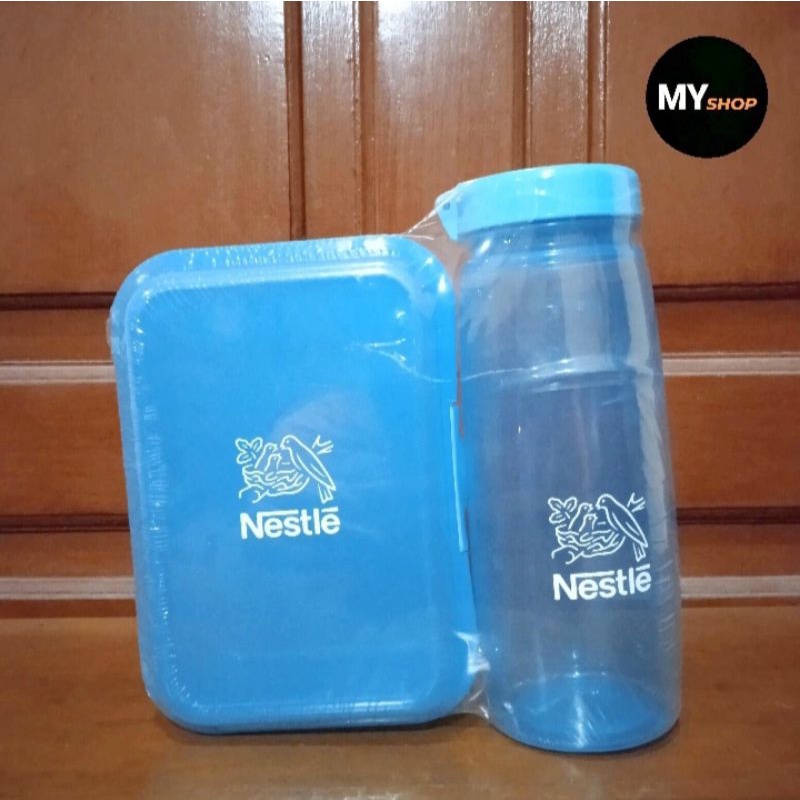 Jual Botol minum & Tempat makan Nestle (1 set) / Bisa untuk bingkisan ...