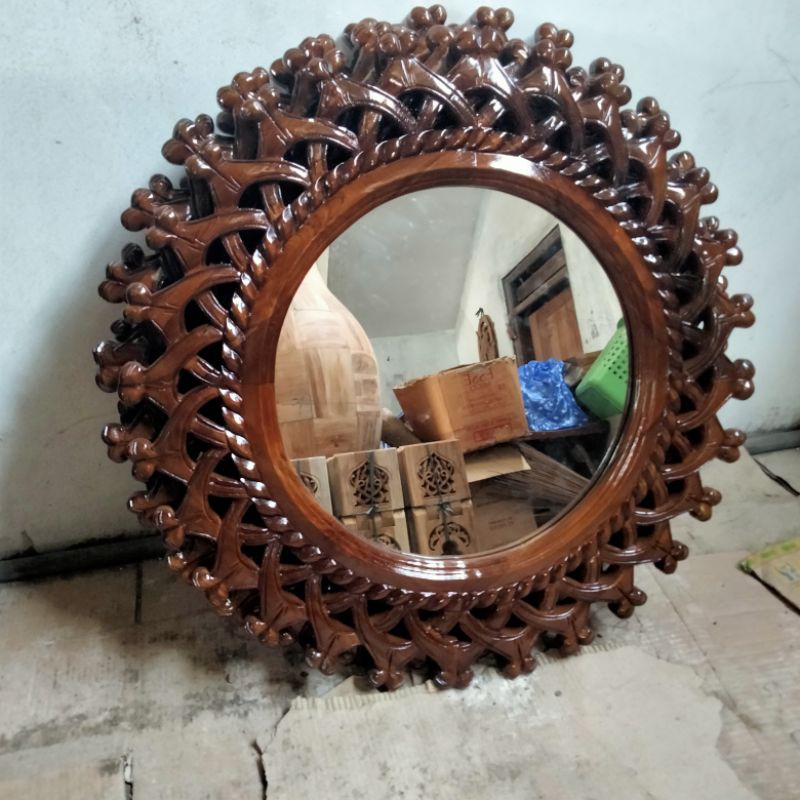 Jual CERMIN KAYU CERMIN MINIMALIS CERMIN AESTHETIC CERMIN UNIK CERMIN ...