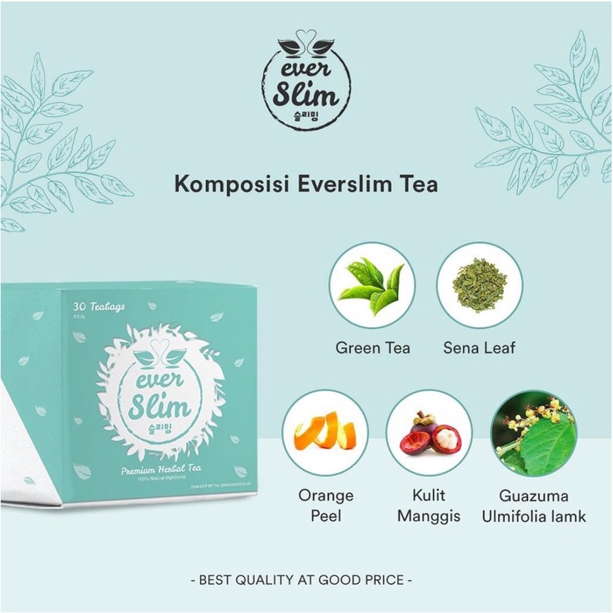 Jual TEH DIET EVER SLIM PREMIUM HERBAL TEA EVERSLIM DIET TEA TEH DIET ...