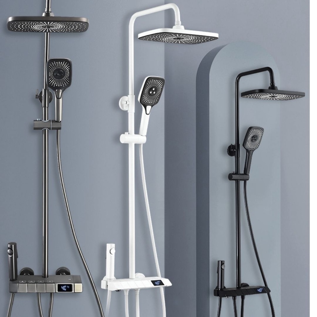 Jual Shower Tiang Panas Dingin 4 fungsi dengan LED High Quality Shower ...