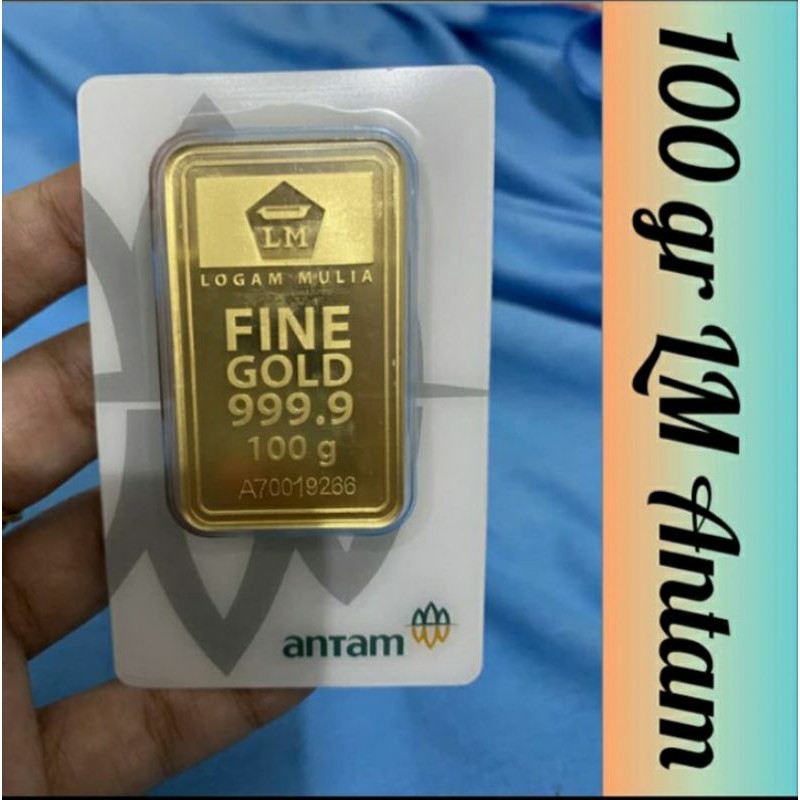 Jual Logam Mulia Antam Emas Batangan Ukuran 100 Gram Shopee Indonesia