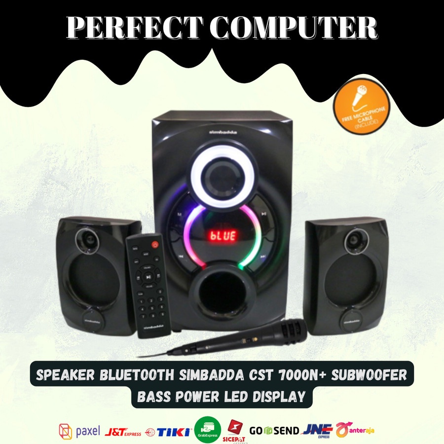 Jual Speaker Bluetooth Simbadda CST 7000N+ Subwoofer Bass Power LED ...