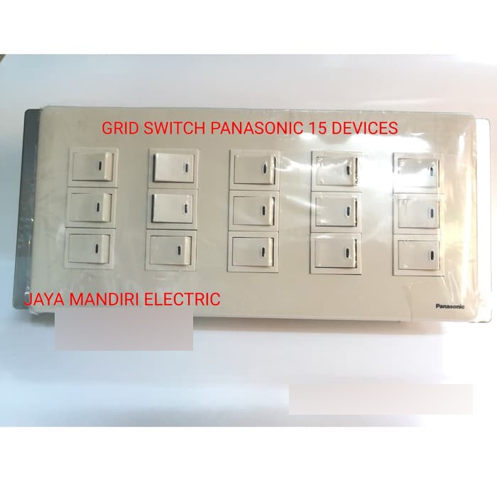 Jual SAKLAR GRID SWITCH 5 GANG 15 DEVICES PANASONIC DENGAN INBOW BESI ...