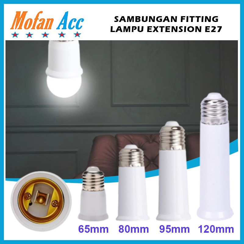 Jual Fitting Sambungan Lampu E27 / Socket Pemanjang Fiting Dudukan Bohlam LED Extension ...