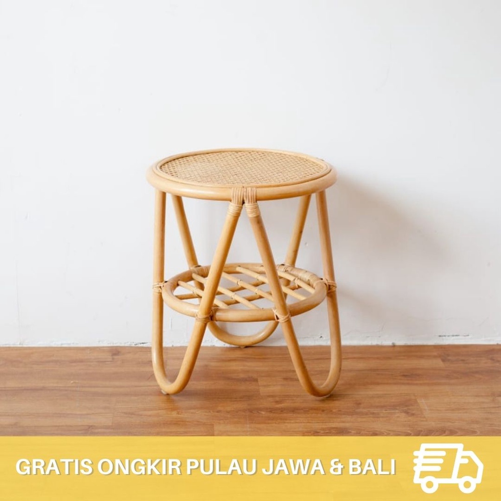 Jual Uwitan Cakra Mini Round table - Meja Rotan Bulat | Shopee Indonesia