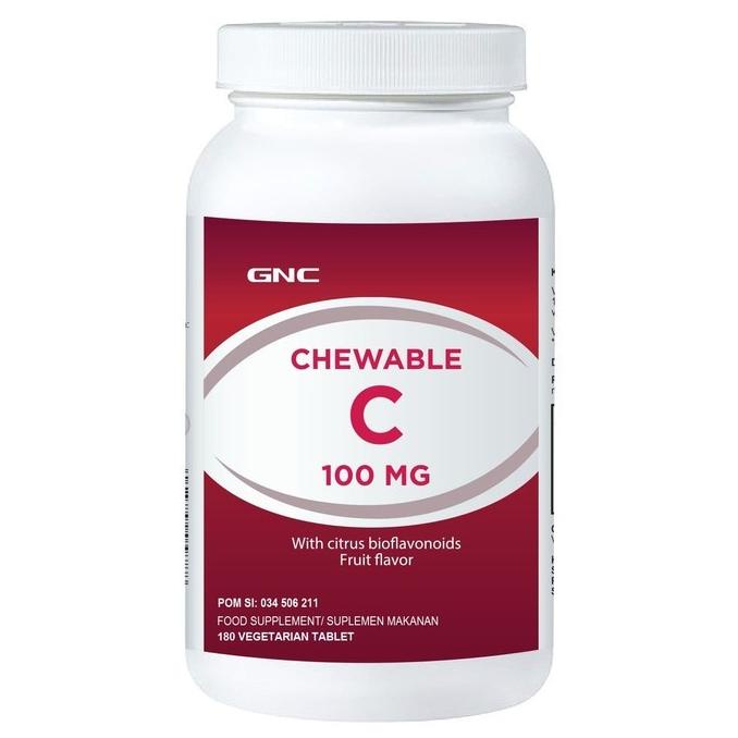 Jual GNC CHEWABLE VIT C 100 MG FRUIT FLAVOR - 180 TABLET DV3120DXS ...