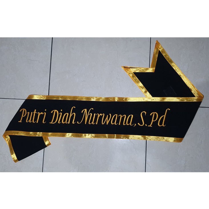 Jual Selempang Kain Bludru Tebal Bordir List Pita Selempang Sidang ... Jual Selempang Kain Bludru Tebal Bordir List Pita Selempang Sidang ...