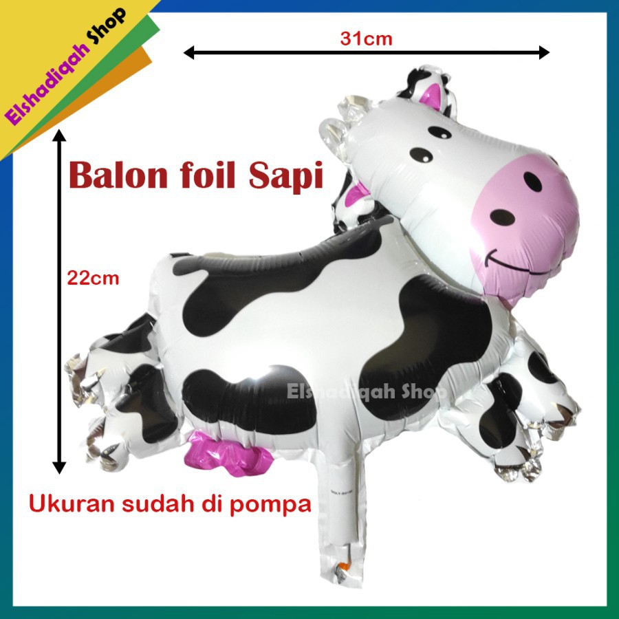 Jual Balon foil sapi dekorasi pesta balon karakter hewan | Shopee Indonesia