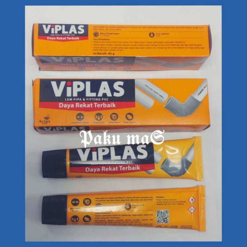 Jual Lem pipa lem pvc viplas tube 40 gr | Shopee Indonesia