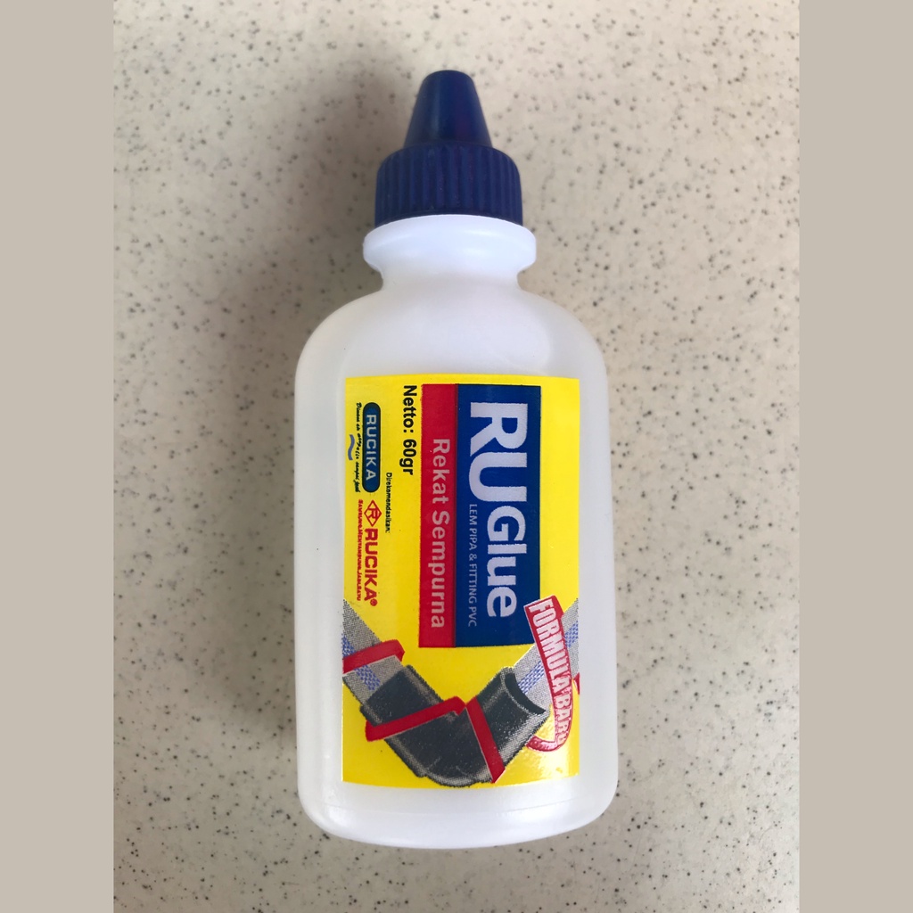 Jual Lem ruglue pvc paralon rucika ru glue botol 60gram lem pvc tetes ...