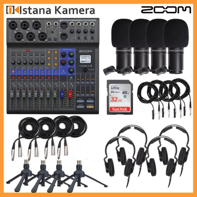 Jual Harga Gudang Podcast Package Zoom L8 + 4 Pack Zoom Zdm1/ Paket ...