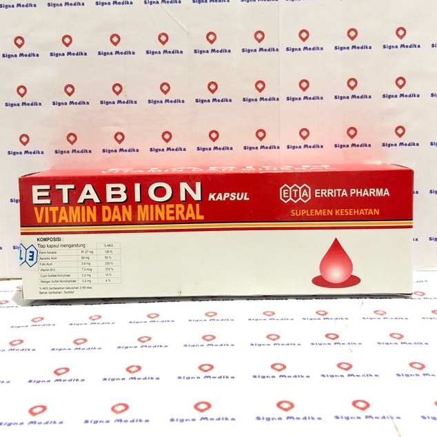 Jual Etabion Box Isi 100 Tablet - Vitamin Dan Mineral Indonesia|Shopee ...
