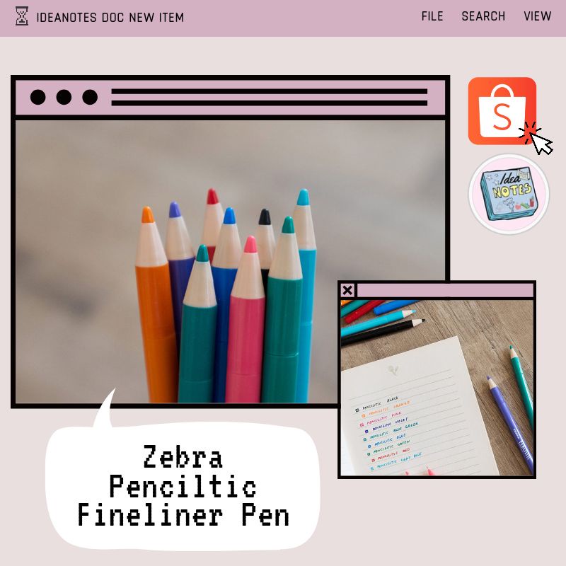 Jual Pulpen Warna Zebra Penciltic Fineliner Pen | Shopee Indonesia